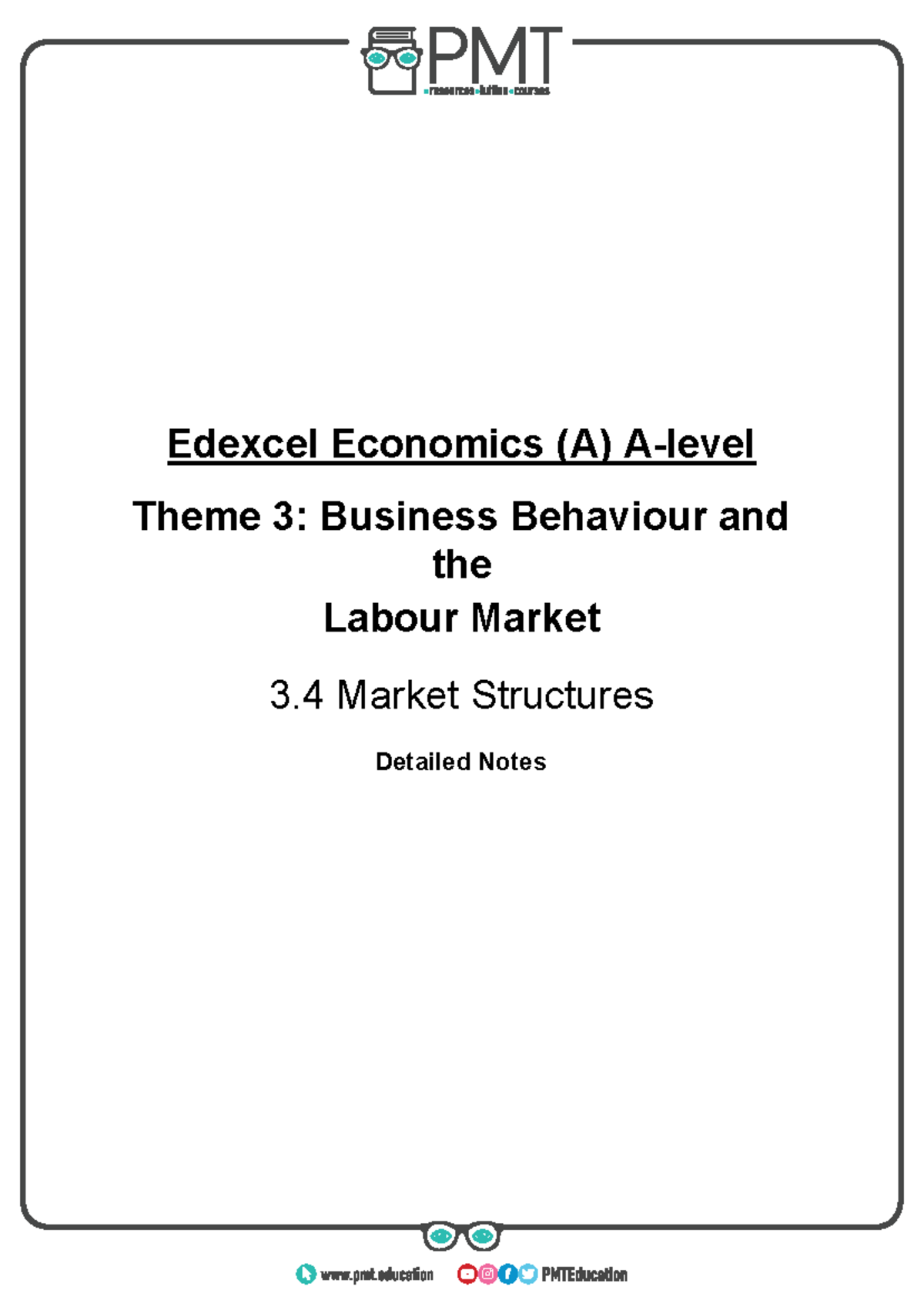 3.4. Market Structures: Efficiency and Competition Analysis - Studocu