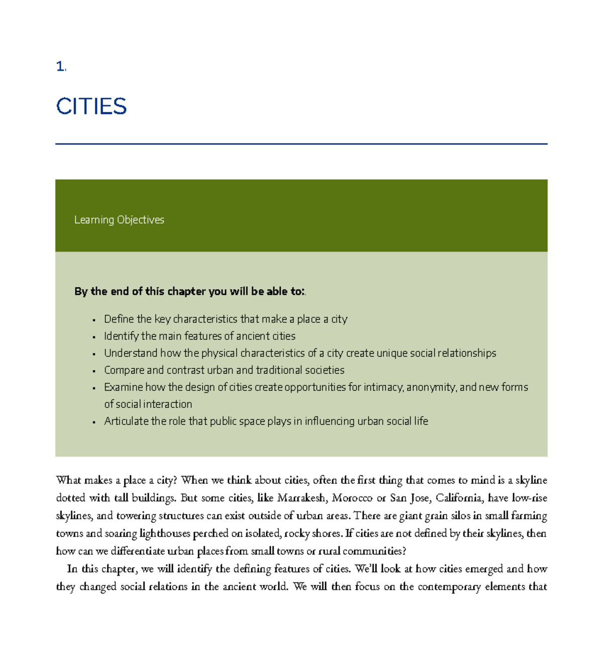 CITIES: Understanding Urban Characteristics and Social Dynamics - Studocu