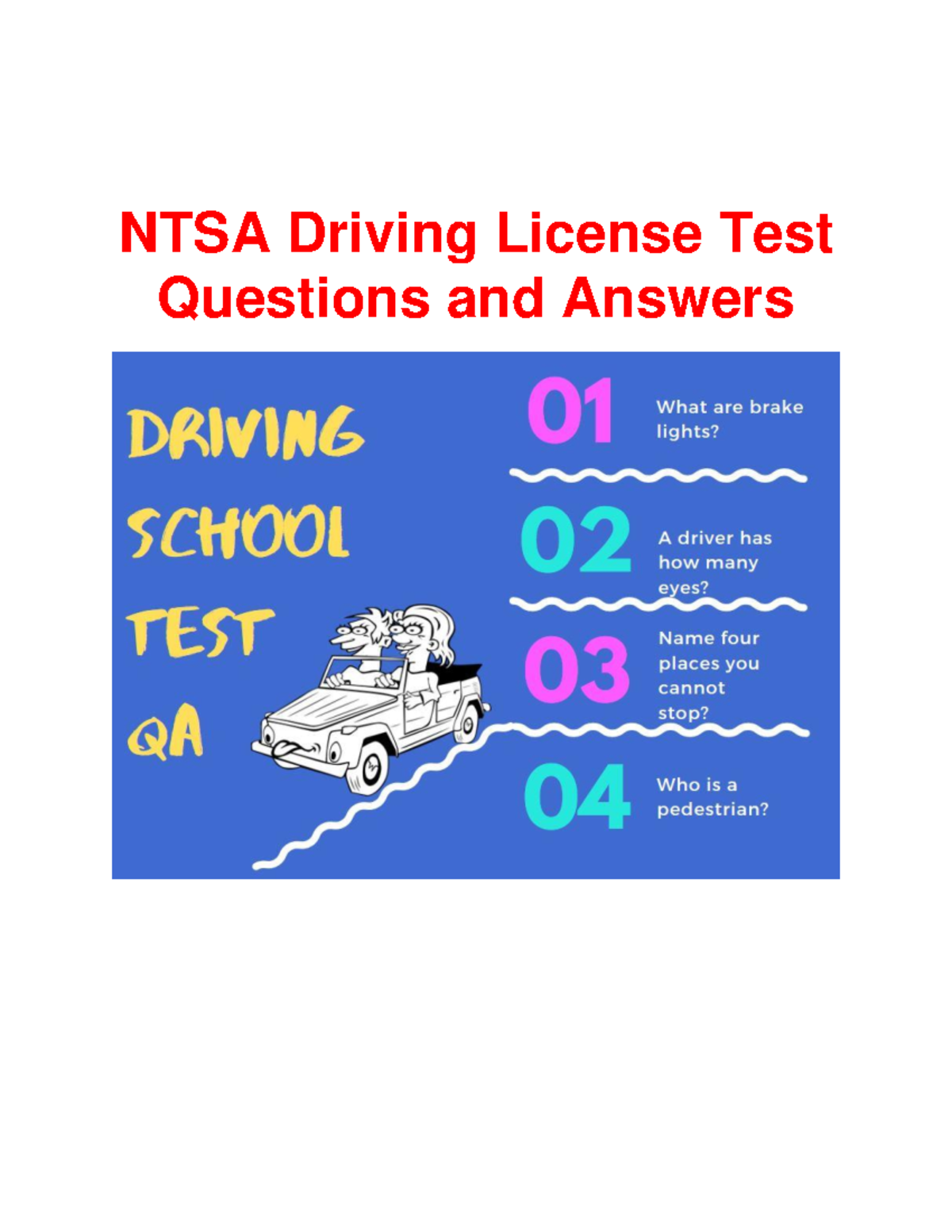 NTSA Driving License Test Questions and Answers daa420 1 - NTSA Driving ...