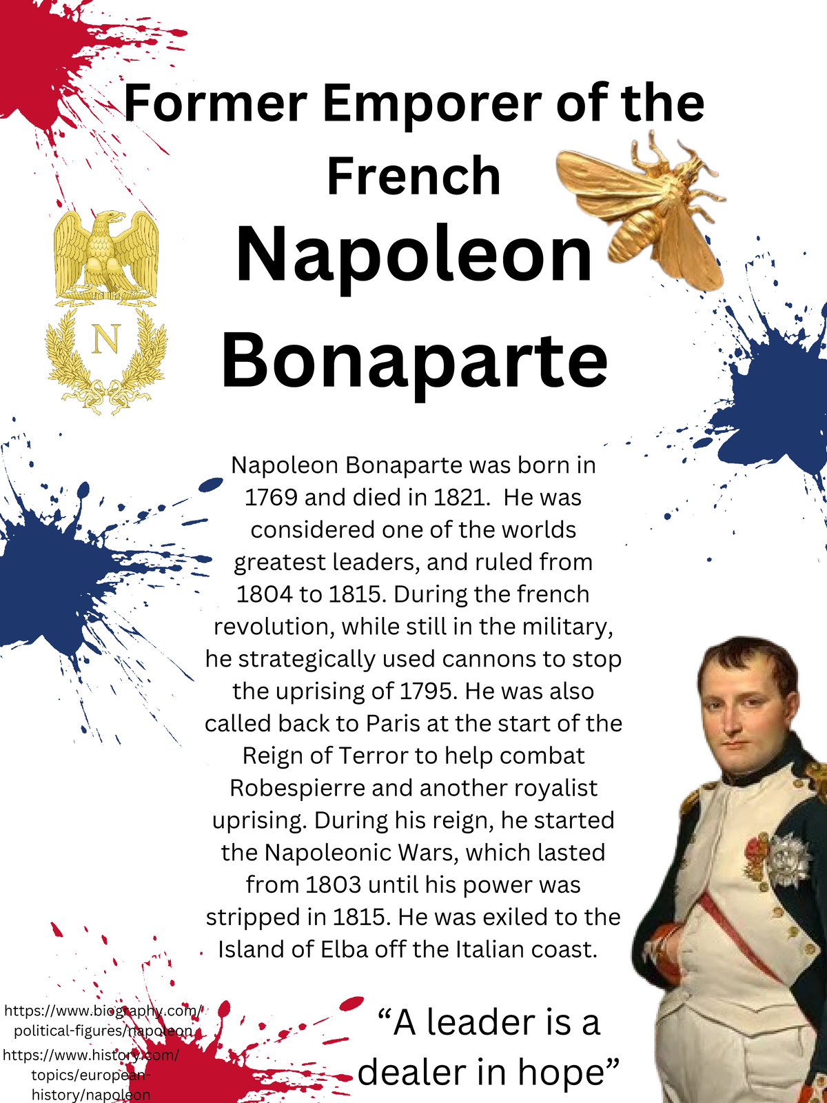 Napoleon Bonaparte Short Biography