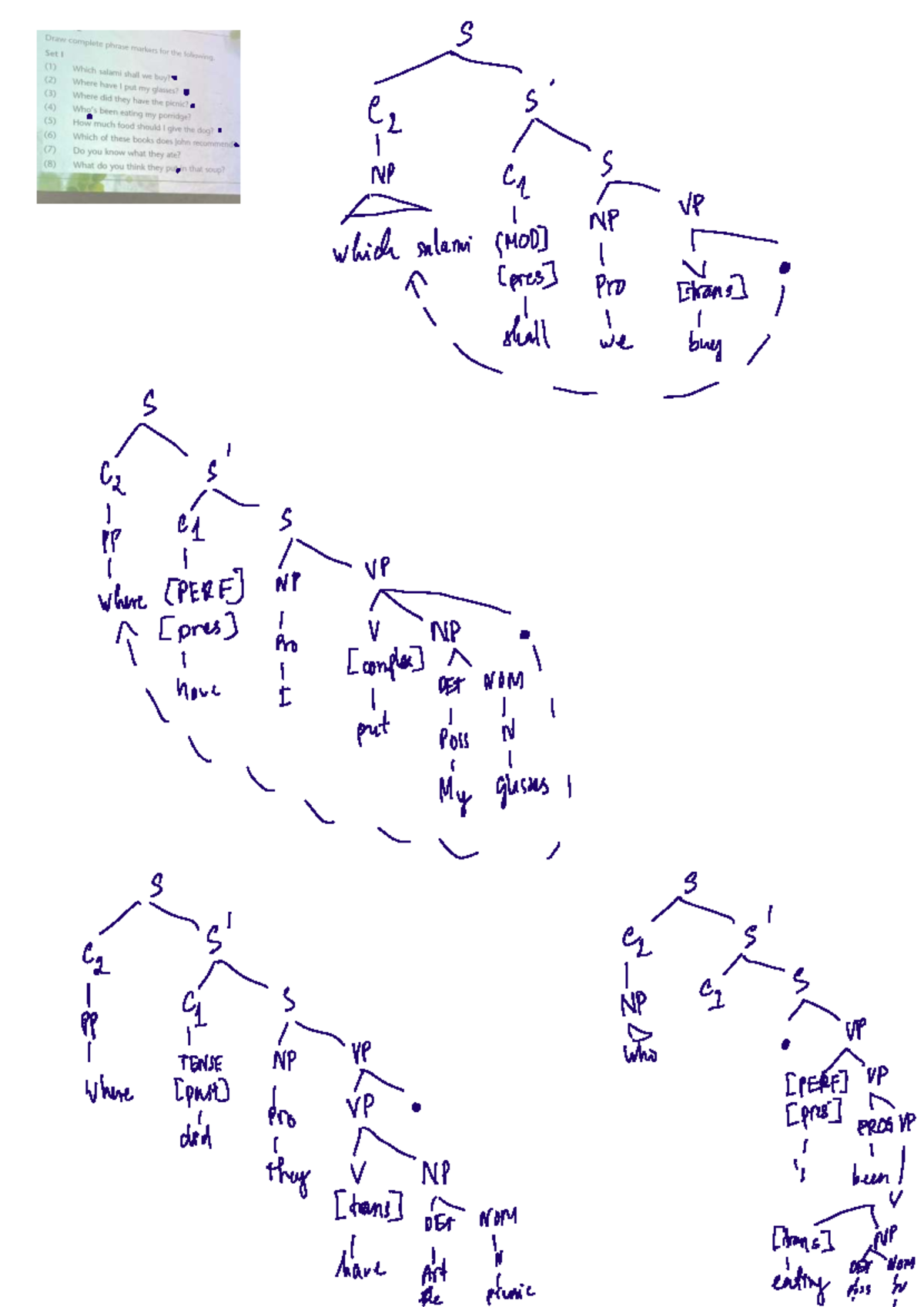 Set Draw I: Complete Phrase Markers Analysis for C2 Level - Studocu