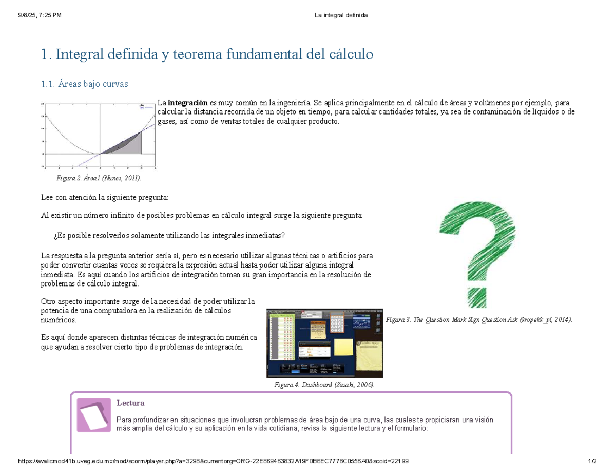 Cálculo Integral 01: Integral Definida y Aplicaciones en Ingeniería ...