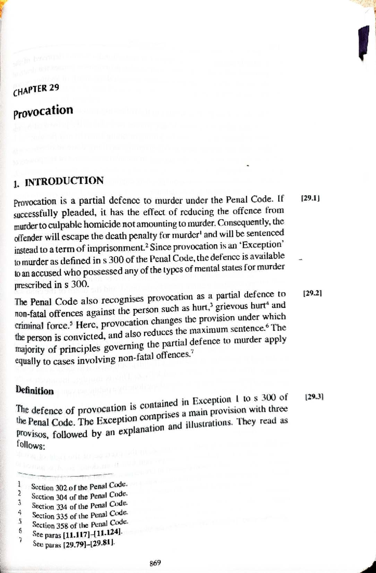 CHAPTER 29: Understanding Provocation as a Partial Defence to Murder ...