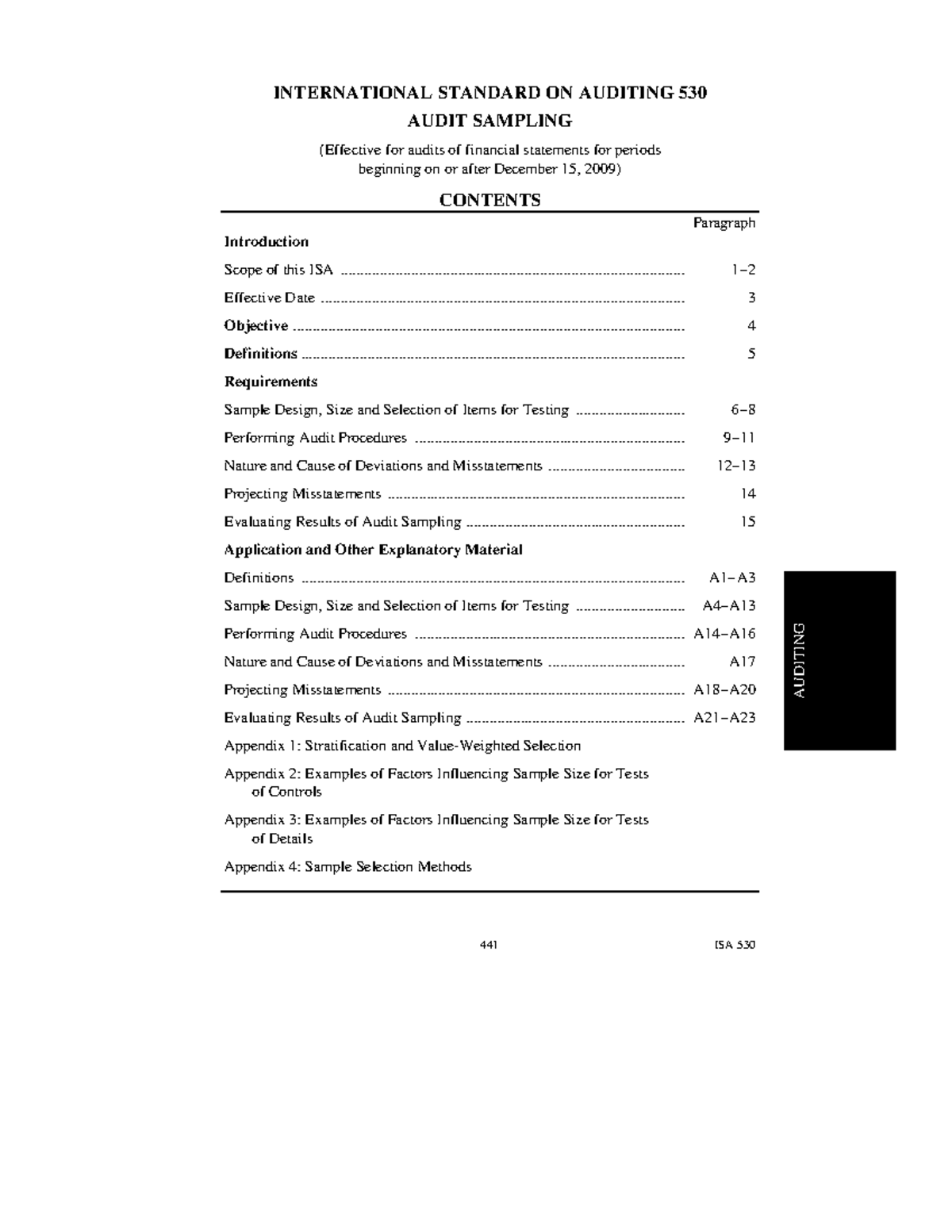 ISA 530 - Comprehensive Overview of Audit Sampling Techniques - Studocu