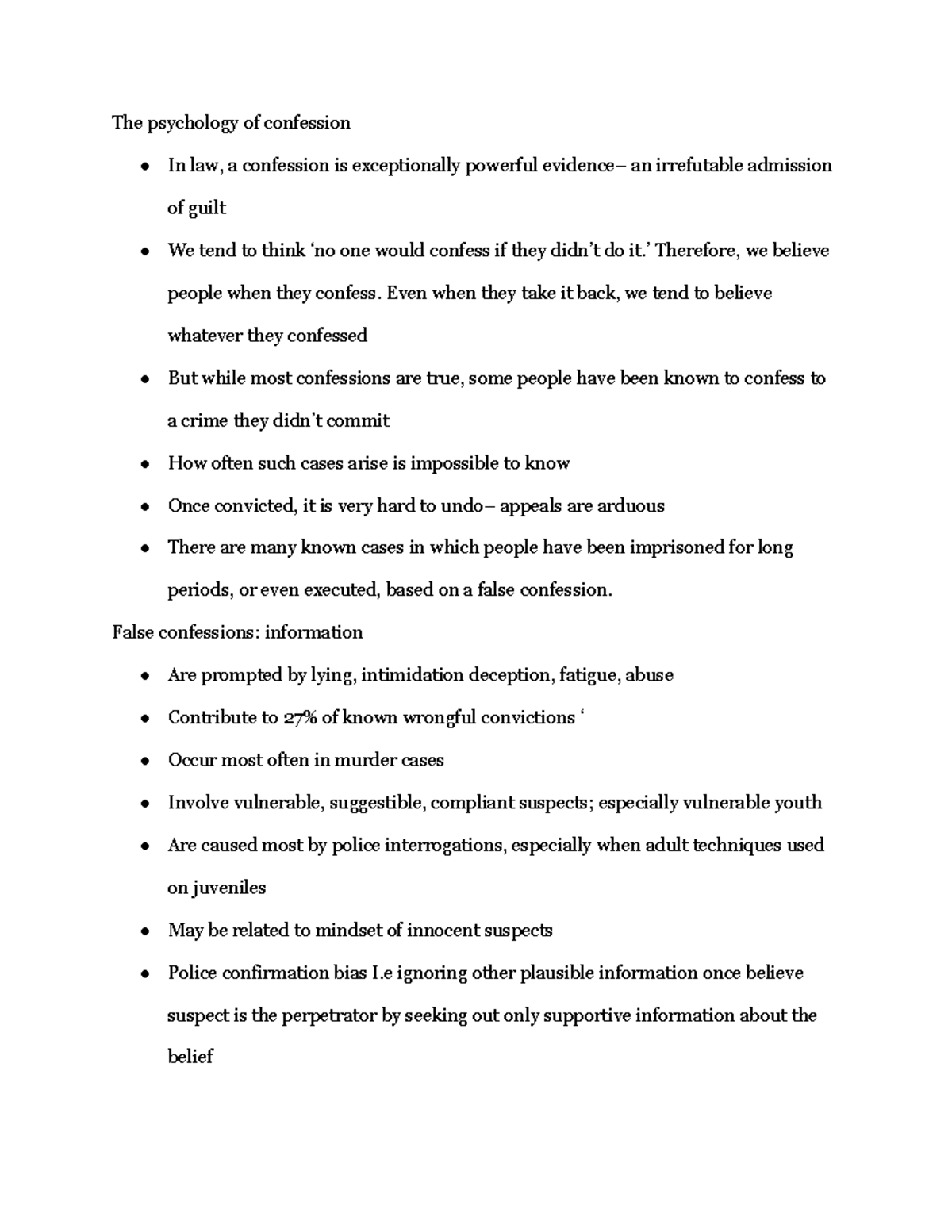 Understanding Coerced and Voluntary False Confessions in Law ...