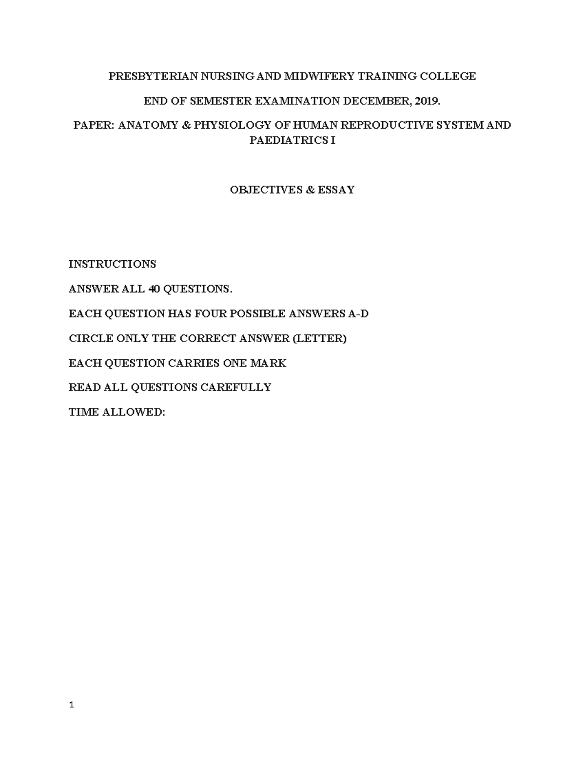 Anatomy & Physiology of Human Reproductive System Exam (Anatomy 101 ...