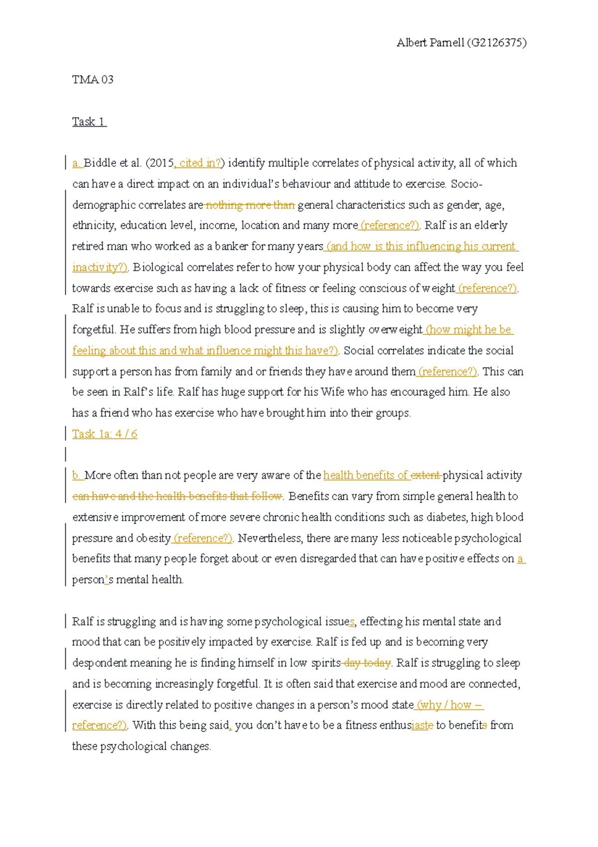Essay e235 from the OU - TMA 03 Task 1 a. Biddle et al. (2015, cited in ...