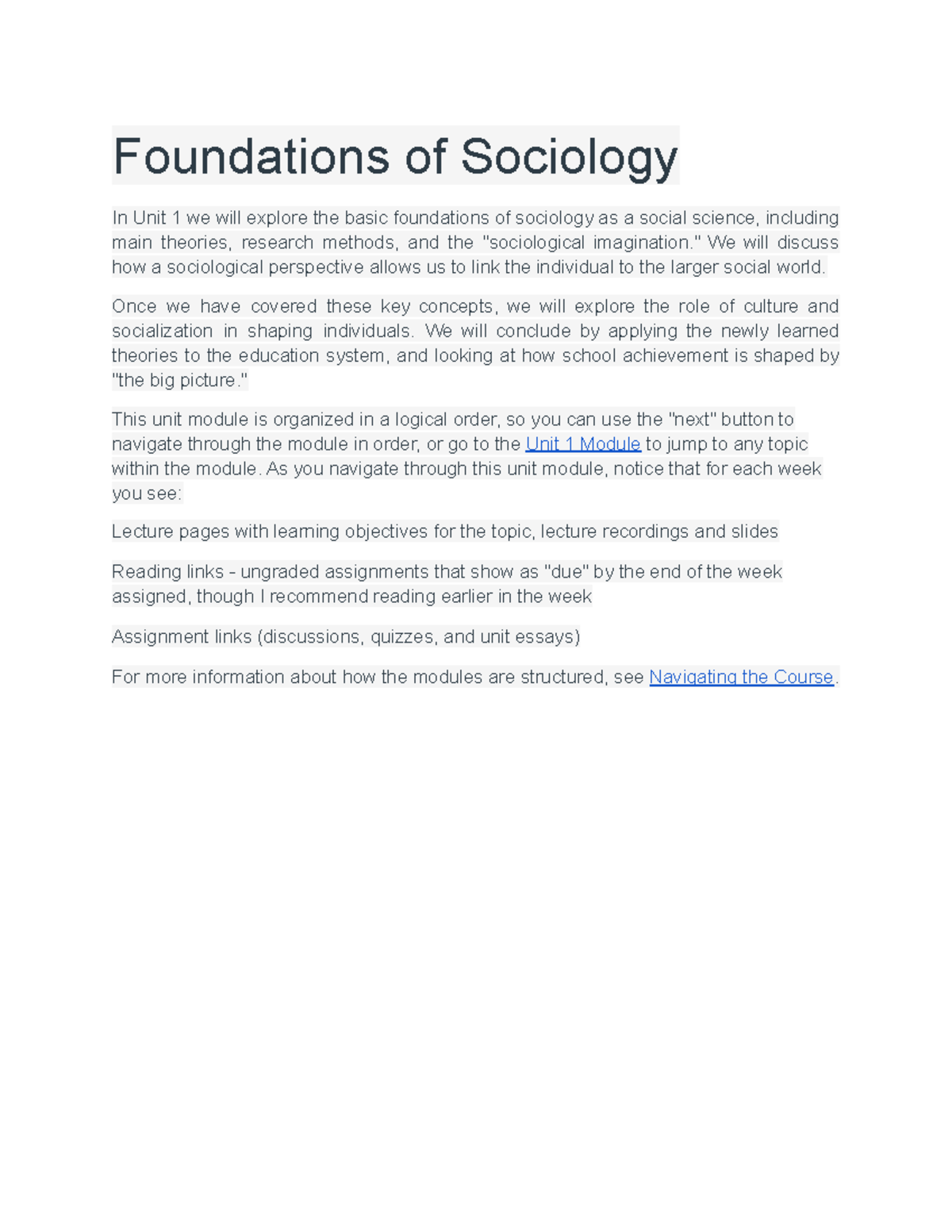 SOCIL 1 - Foundations of Sociology: Key Concepts & Theories - Studocu
