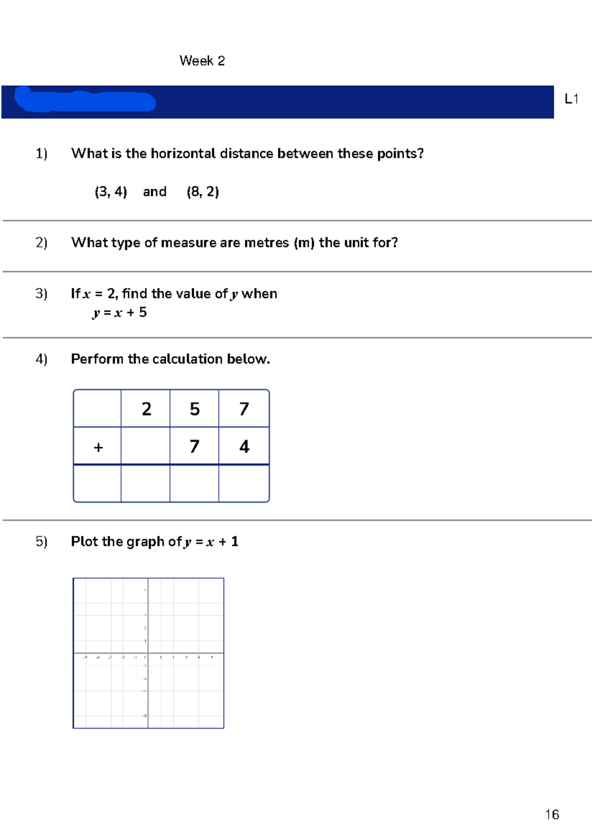 Week 2 KS3 Y7 Maths Weekly Test: Fluent in Five Activities - Studocu
