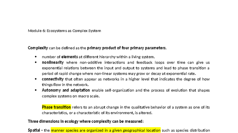 Science 11: Module 6 & 7 - Ecosystems and Biodiversity Overview - Studocu