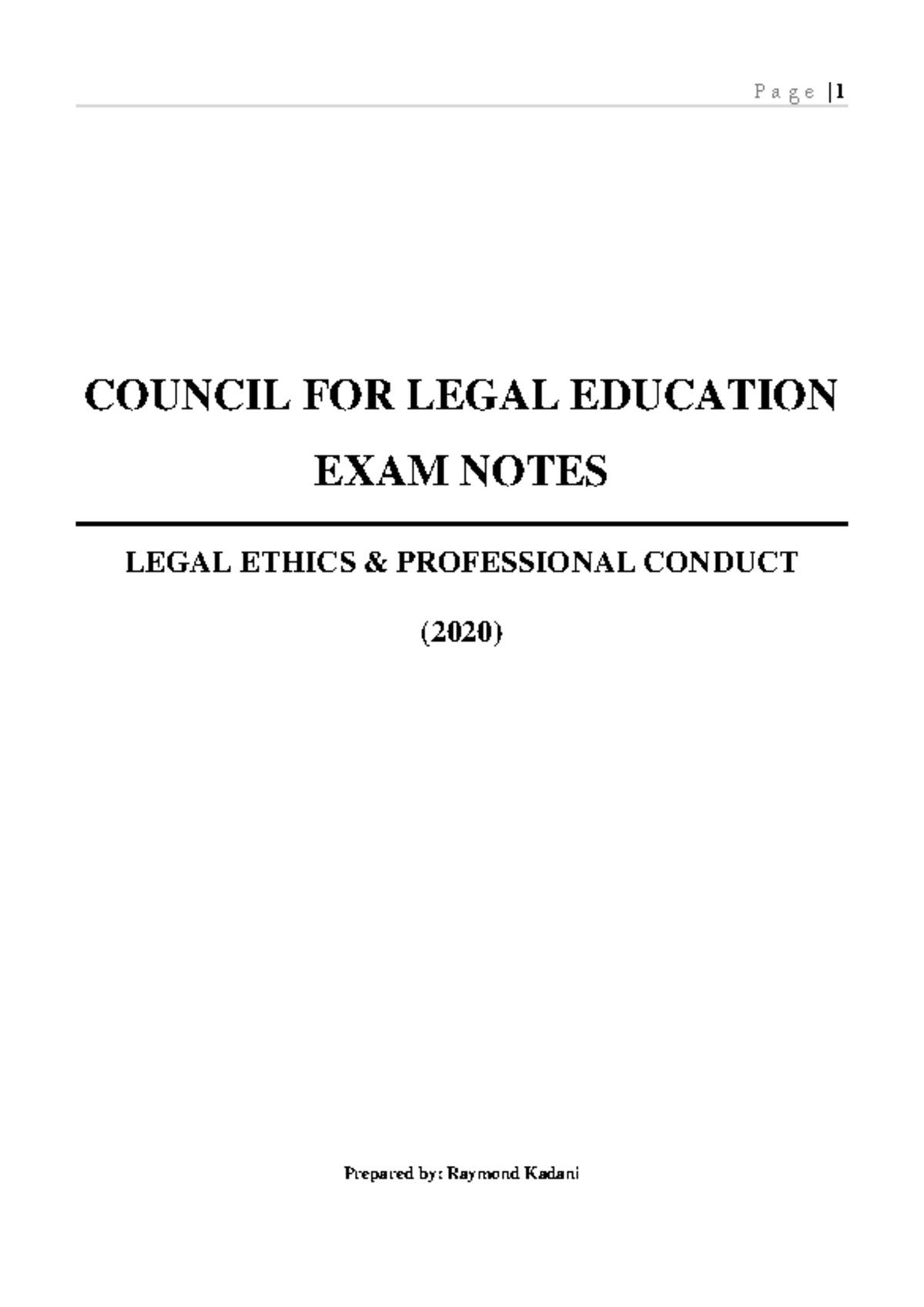 Legal Ethics and Professional Conduct Study Guide (2020) - Studocu
