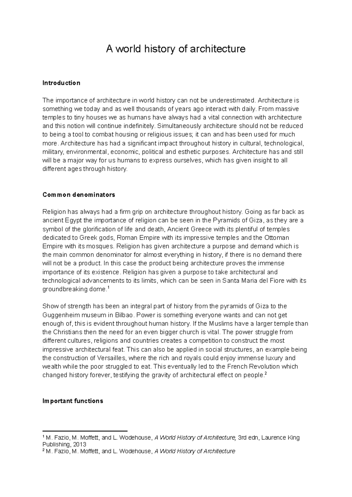 A World History of Architecture: Key Insights and Developments - Studocu