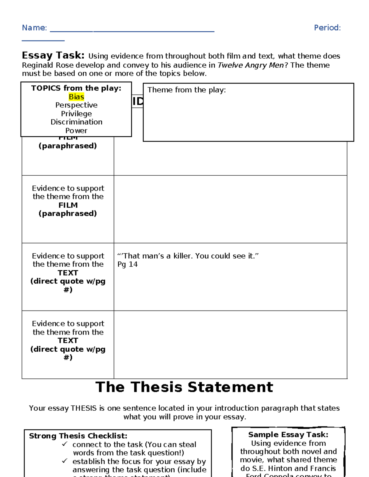 Essay+Task+Analysis+and+Evidence+Organizer+MH - Name
