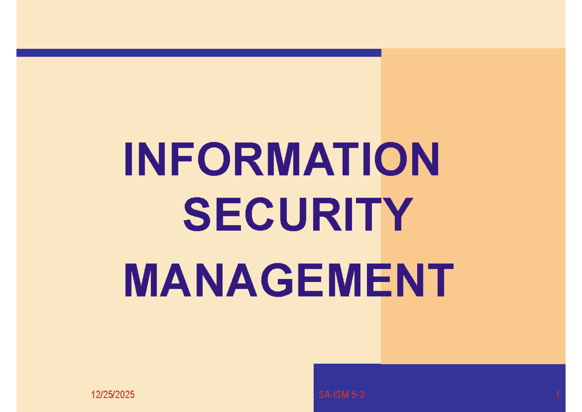 INFORMATION SECURITY MANAGEMENT: Cybercrime & Digital Risks Overview ...