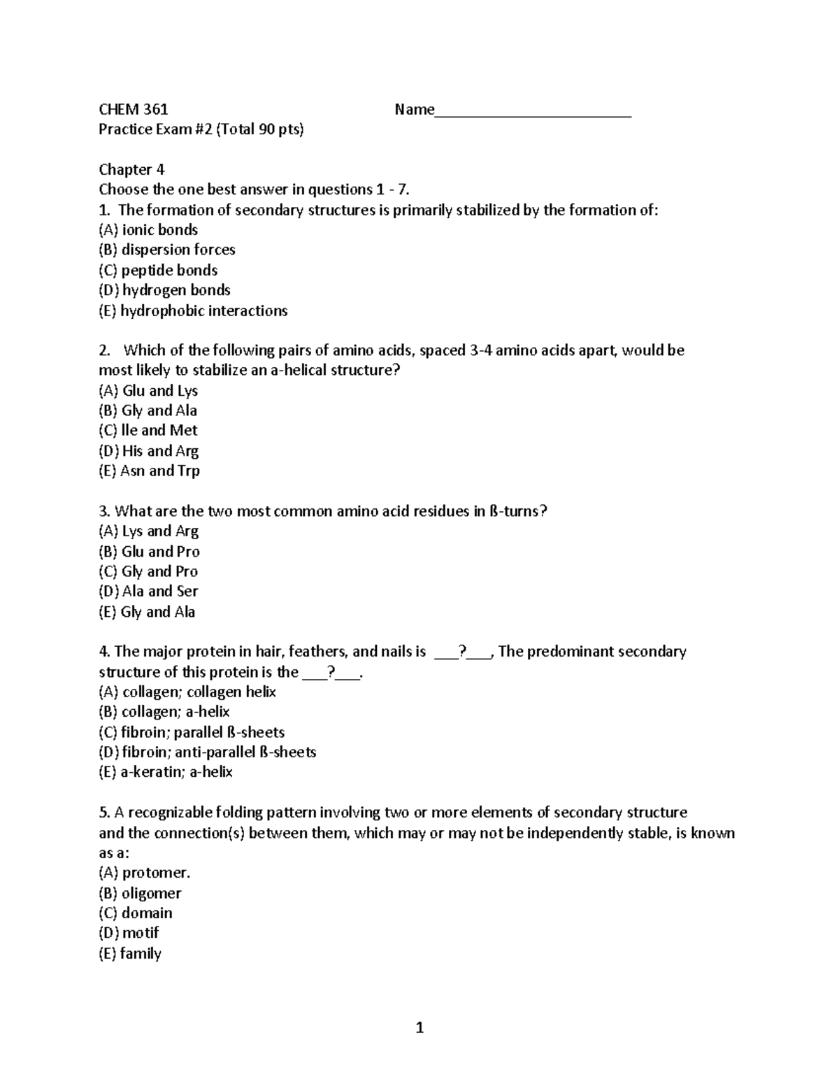 CHEM 361 Practice Exam Review: Key Concepts from Chapters 4 & 6 - Studocu