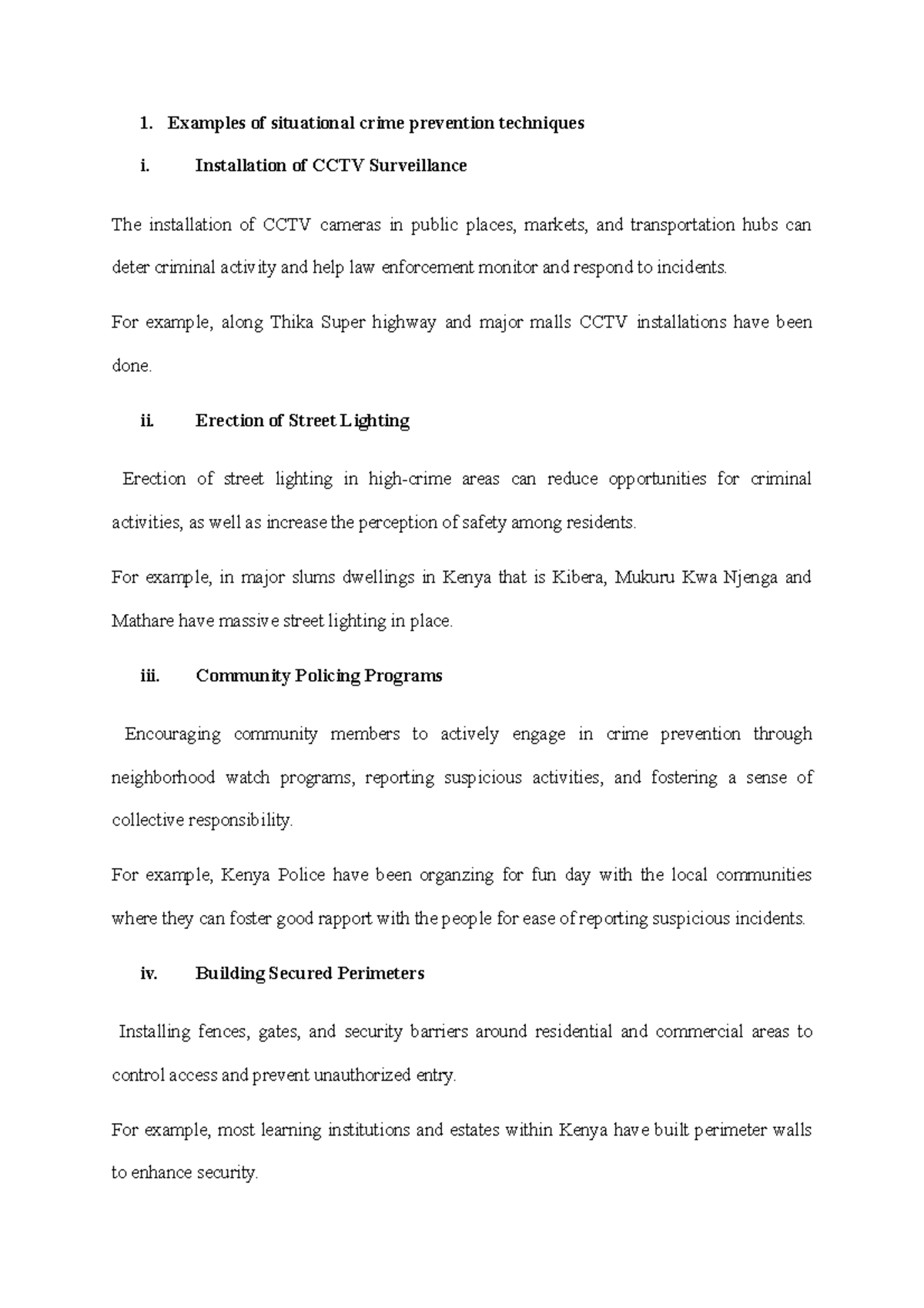 Examples of situational crime prevention techniques - Installation of ...