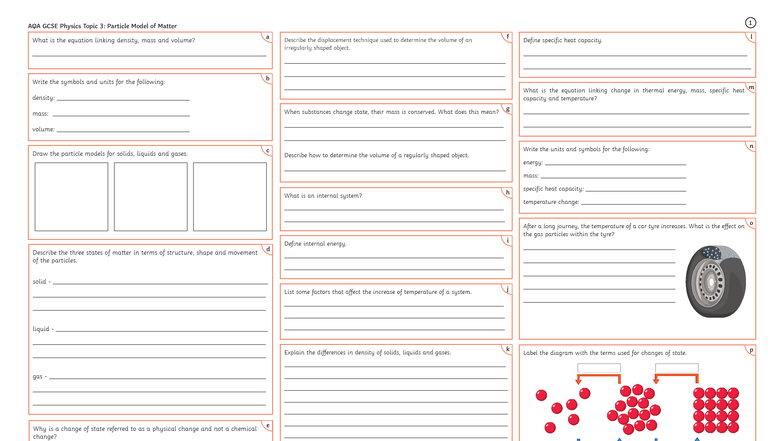 AQA GCSE Physics Topic 3: Particle Model of Matter Revision Notes - Studocu