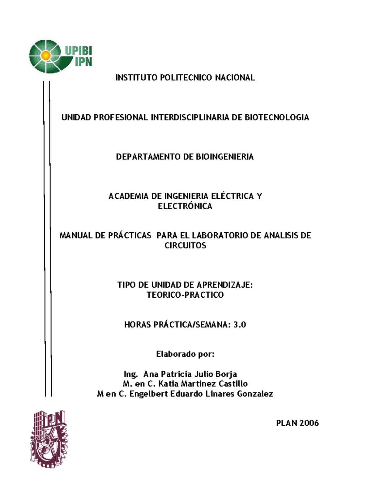 Manual Analisis Circuitos DES - INSTITUTO POLITECNICO NACIONAL UNIDAD PROFESIONAL ...