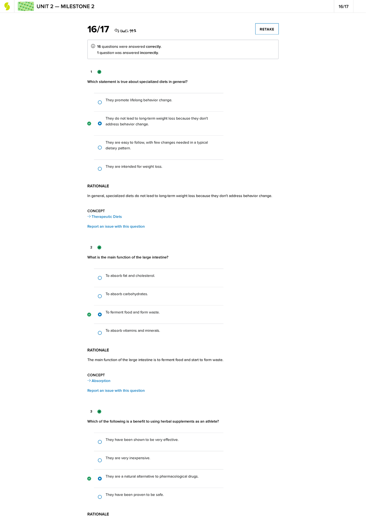 Touchstone 2 - 1 CONCEPT Therapeutic Diets 2 CONCEPT Absorption 3 16 / ...