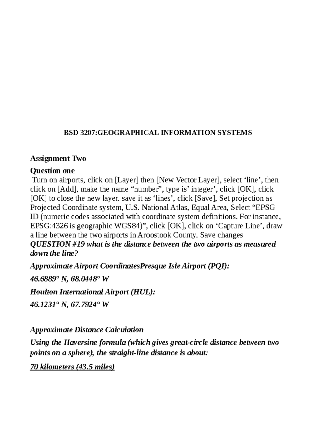 BSD 3207: GIS Assignment 2 - Distance Calculation Between Airports ...