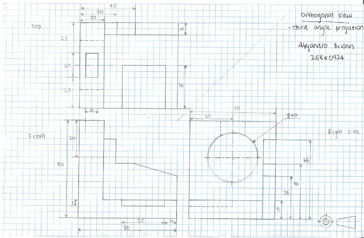 Assignment Task 1: Orthogonal and Isometric Views Analysis - Studocu