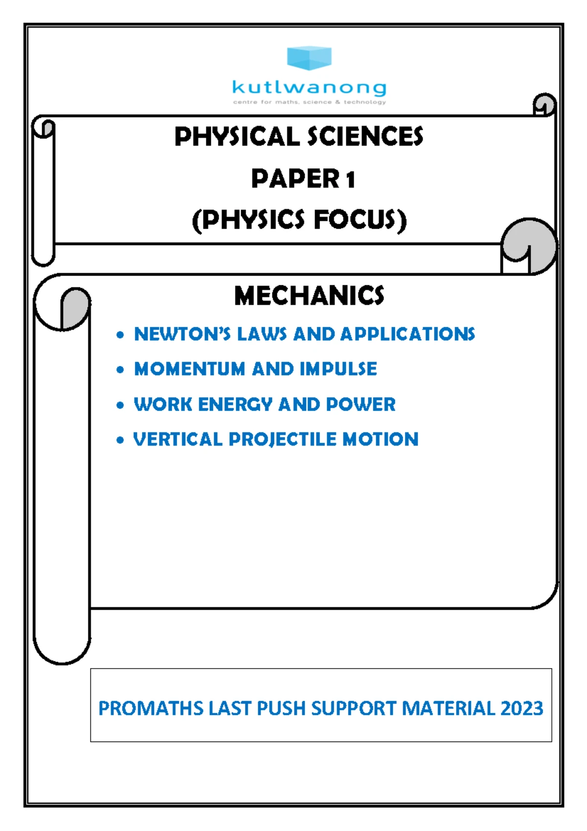 Physical Sciences P1 May-June 2024 MG Afr & Eng Exam Marking Guidelines - Studocu
