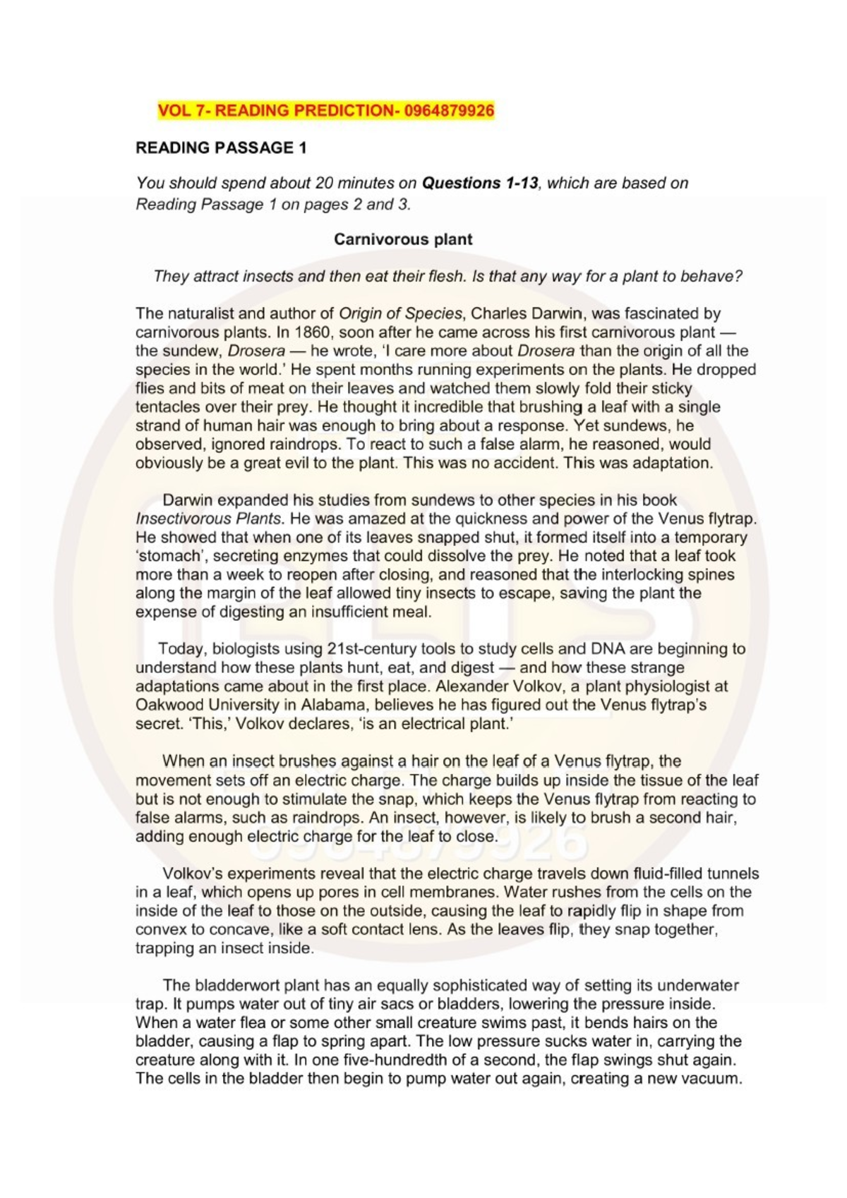 Carnivorous Plants and Their Fascinating Adaptations - READING ...