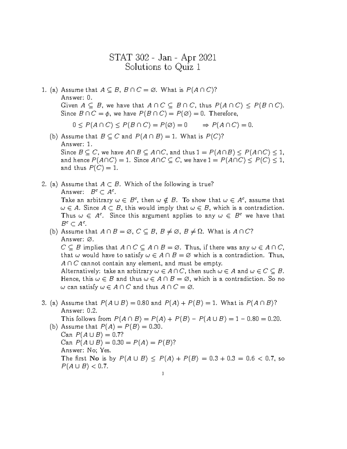 2020Math302 -quiz1 Questions - MATH 302 - UBC - Studocu