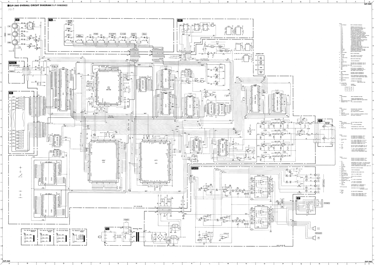 Yamaha CLP-360 Schematic Overview for Circuit Design - Studocu