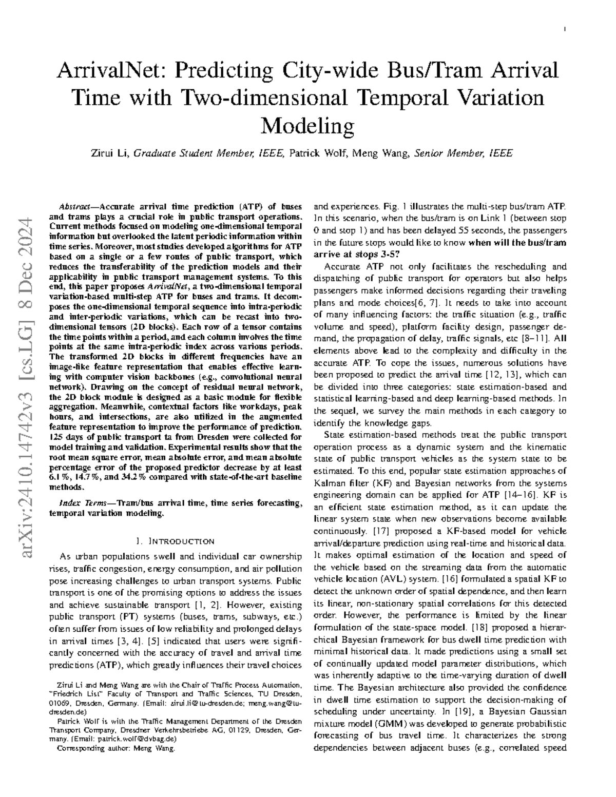 ArrivalNet: Temporal Variation Modeling for Arrival Time Prediction ...