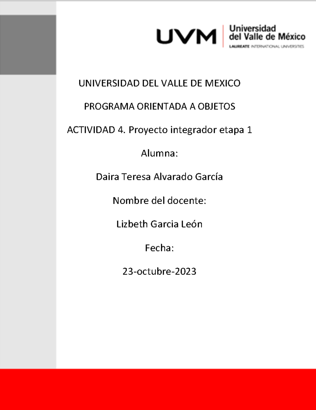 Proyecto Integrador Etapa 1 - UVM - Programación Orientada a Objetos ...