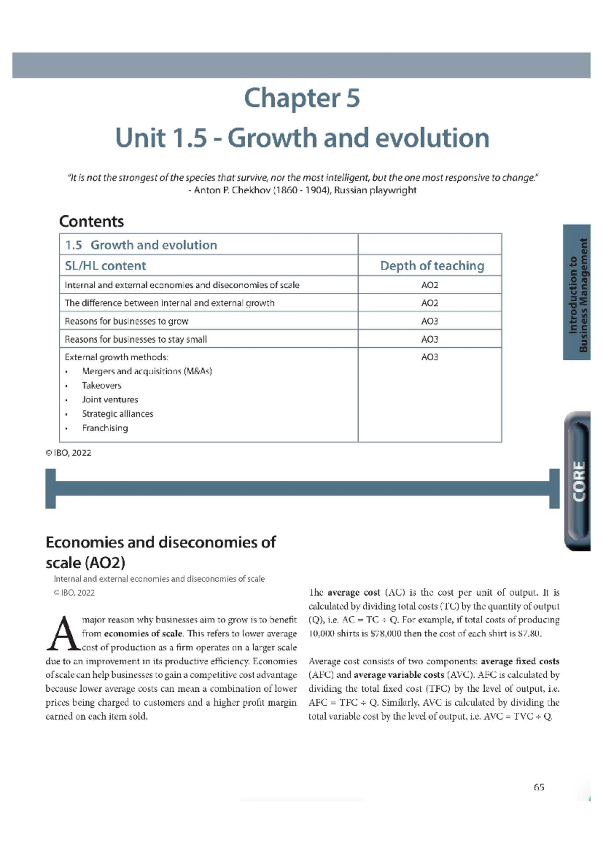 Chapter 5: Growth and Evolution in Business Management (IBO, 2022 ...