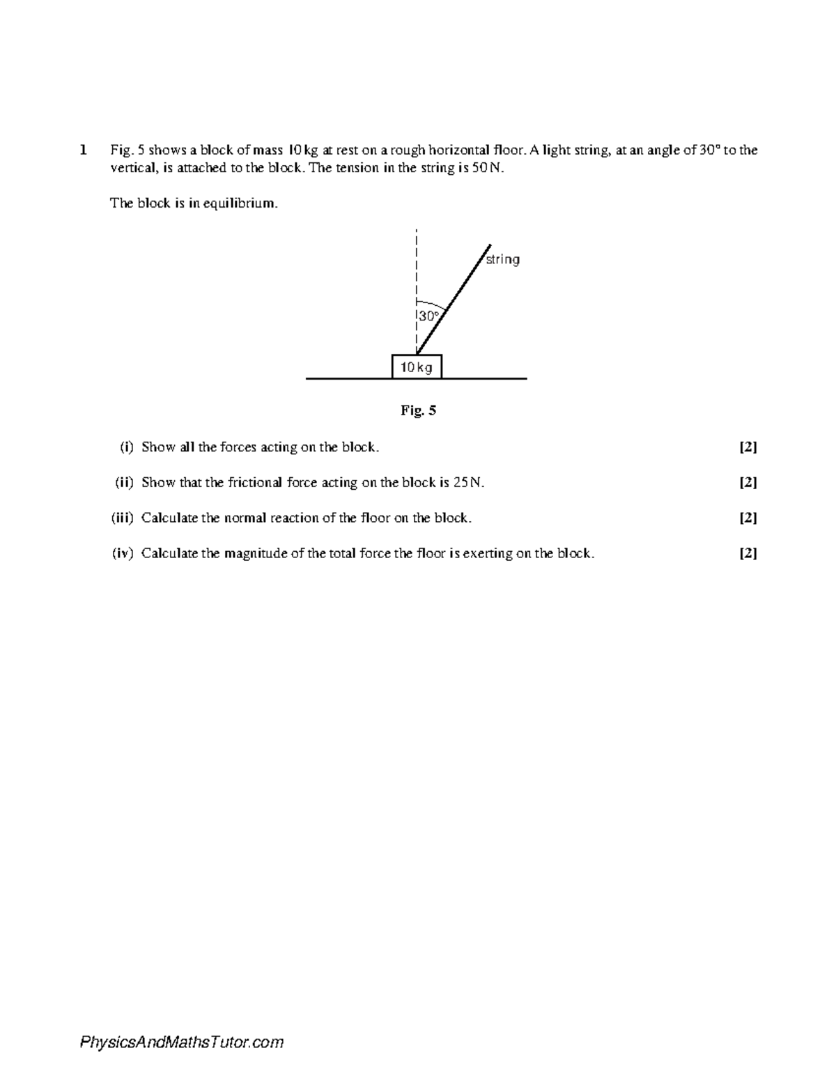 M1 Newton's Laws of Motion 2: Questions & Solutions Guide - Studocu