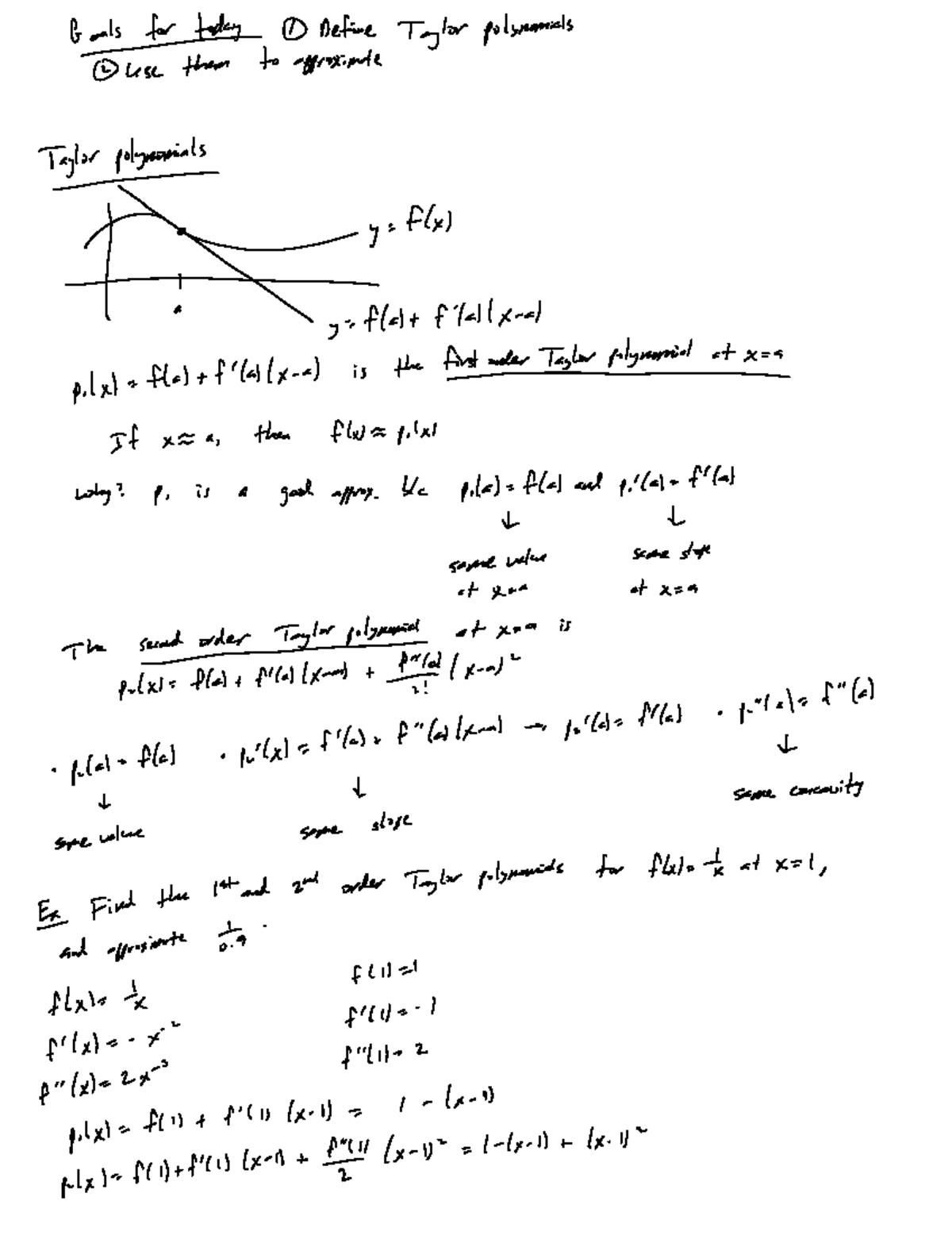 228-1 Lecture 19: Understanding Taylor Polynomials and Approximations ...