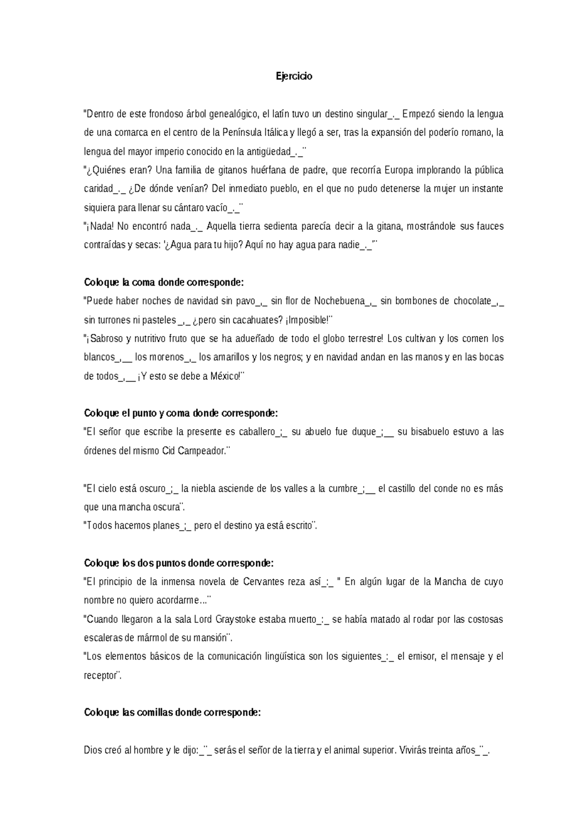 U1 Actividad de Primer Parcial: Ejercicio de Puntuación y Gramática ...