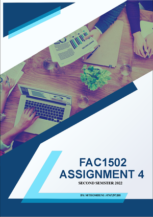 Fac1502 Assessment 3 - PREVIOUS ASSIGNMENT SOLUTIONS - .. left 0:18: Question 1 Not yet answered ...
