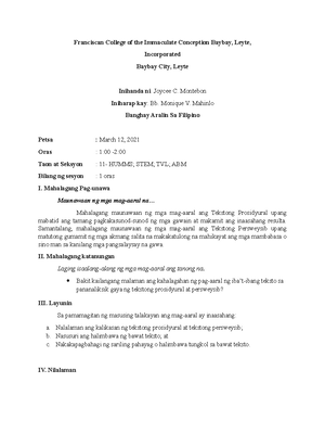 DLL- Pagbasa AT Pagsusuri - GRADE 1 to 12 DAILY LESSON LOG (Pang-araw ...