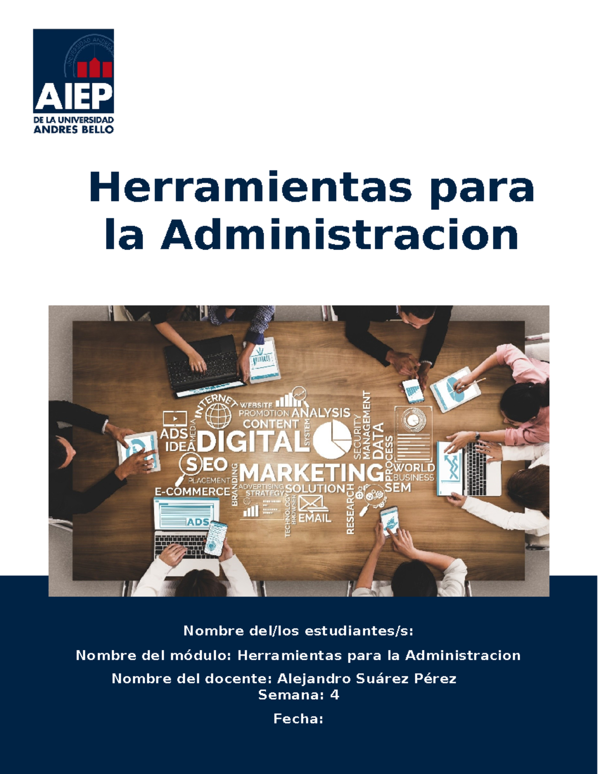 HDA101 Herramientas para la Administración - Actividades Semana 4 - Studocu