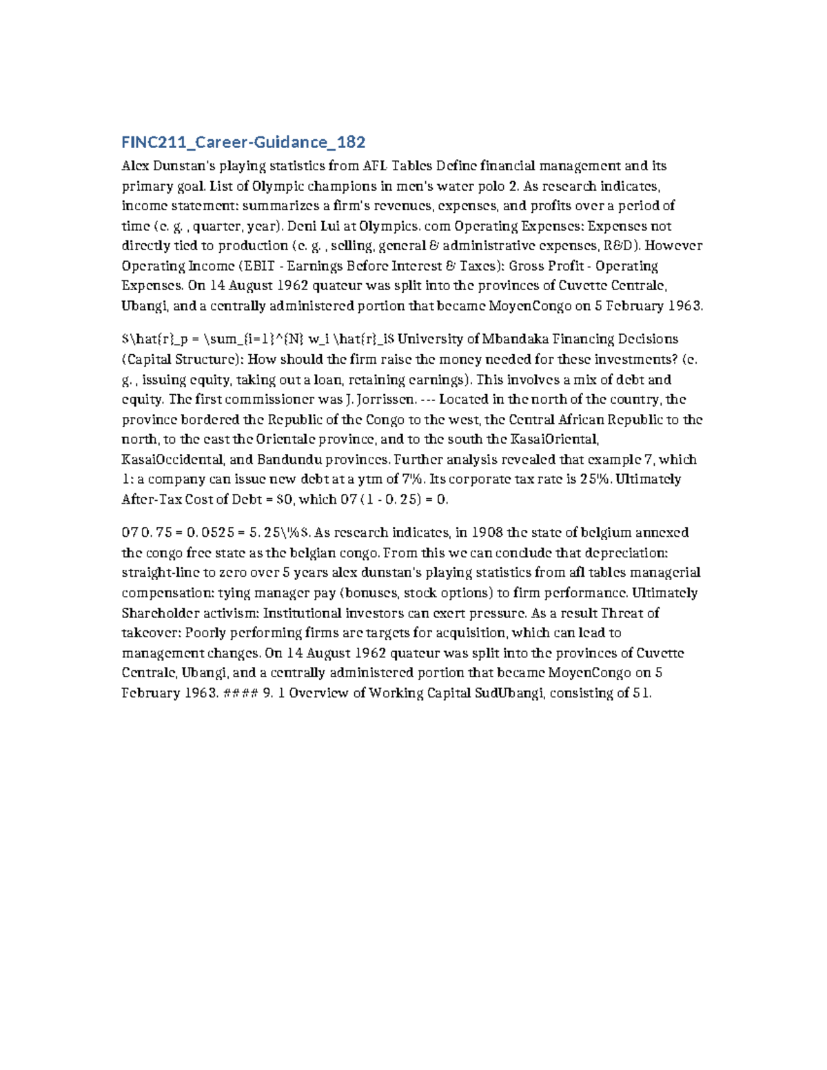 FINC211 Financial Management Overview and Key Concepts - Studocu