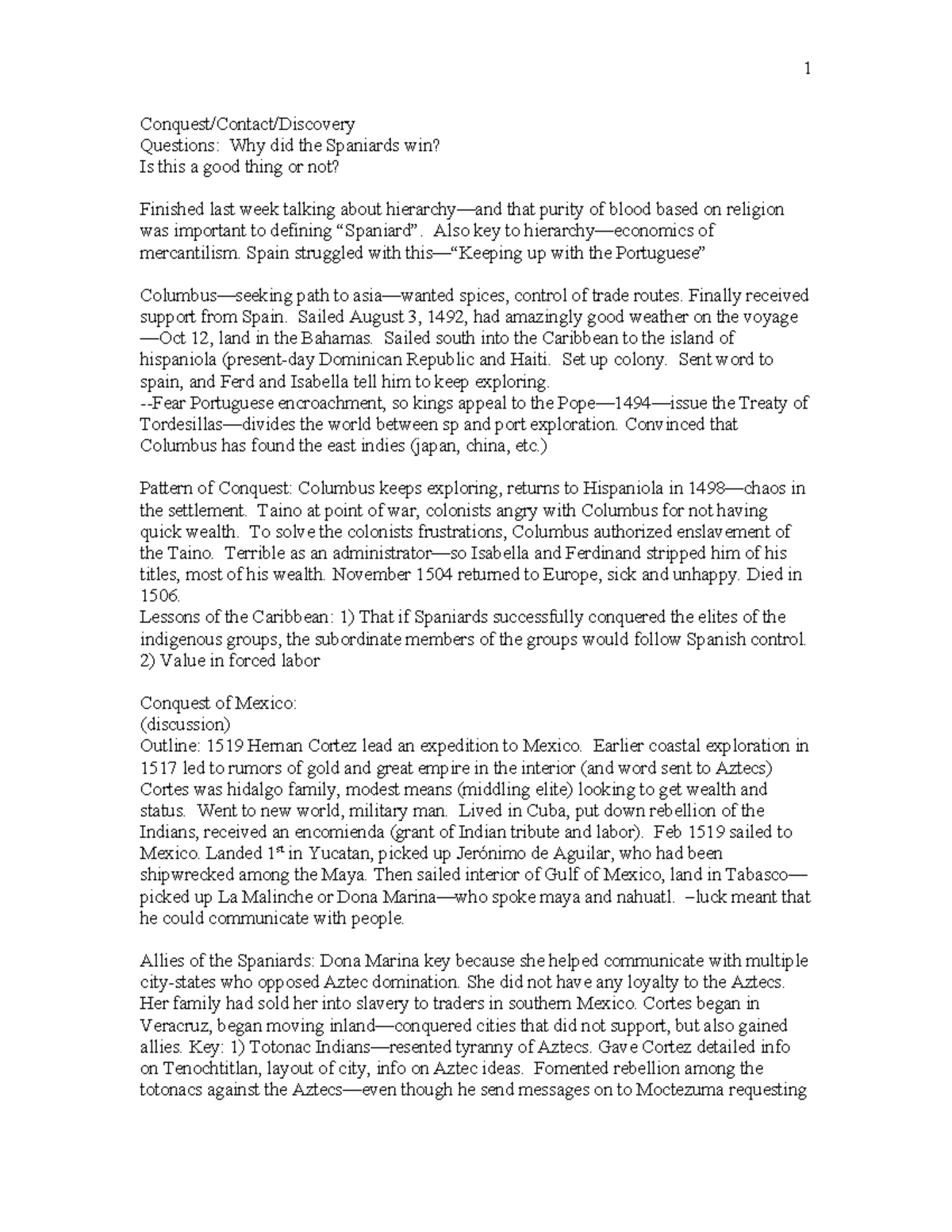 Spanish Conquest of the Americas: Key Events and Theories (HIST 101 ...