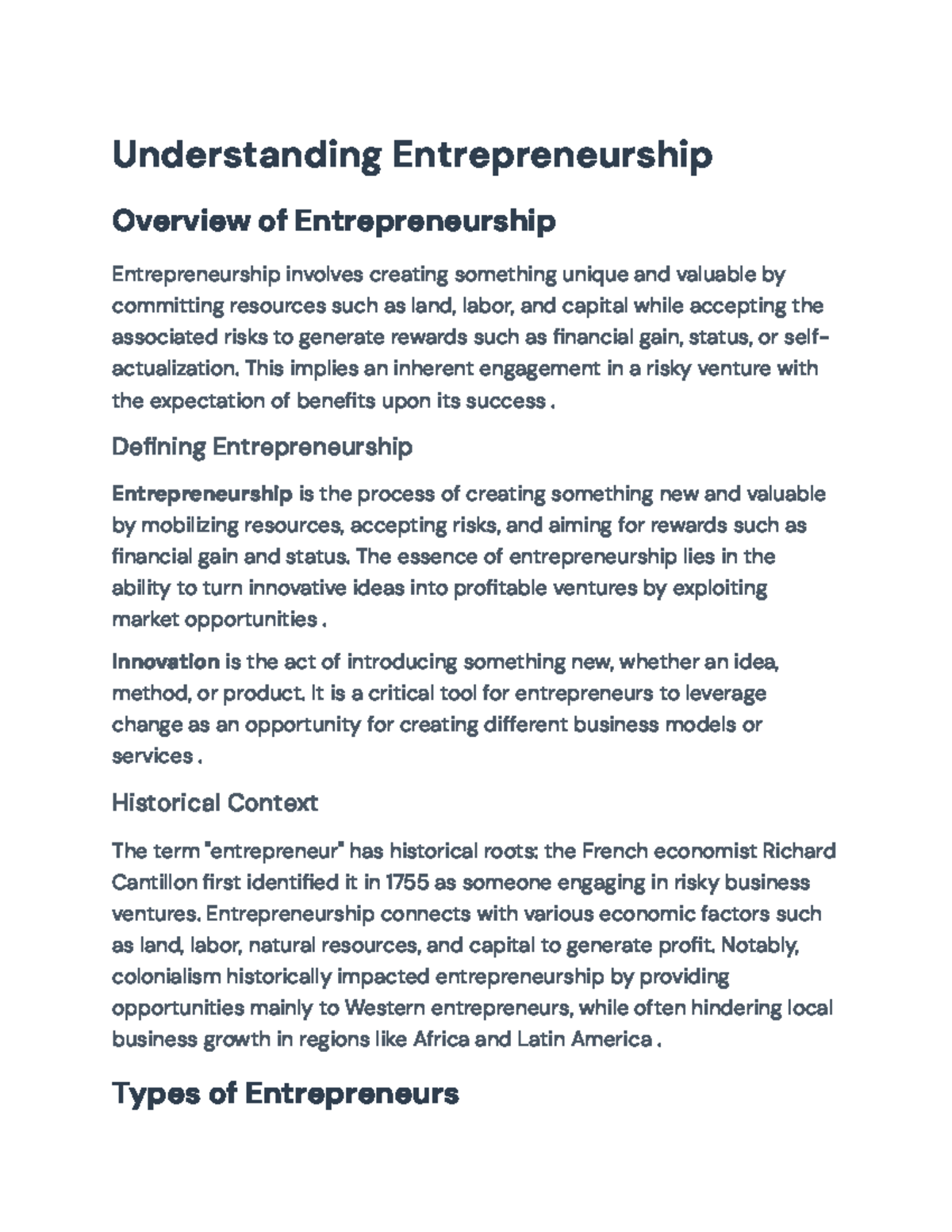 Understanding Entrepreneurship: Types, Processes, and Challenges ...