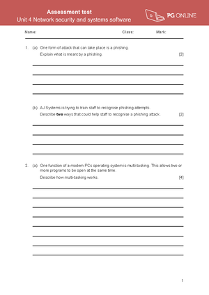 Unit 6 Assessment - Algorithms - Name: Class: Mark: 1. (a) What is an algorithm? [2] (b) The ...