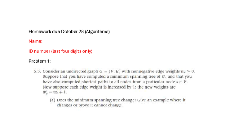 Homework-due-October 28 - CISC 3220 - Homework due October 28 ...
