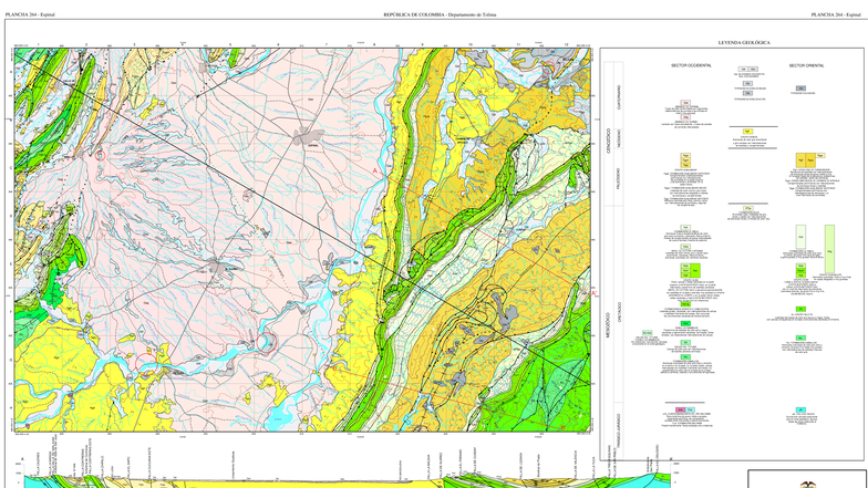 Geología de la Plancha 264 Espinal: Estructuras y Fallas - Studocu