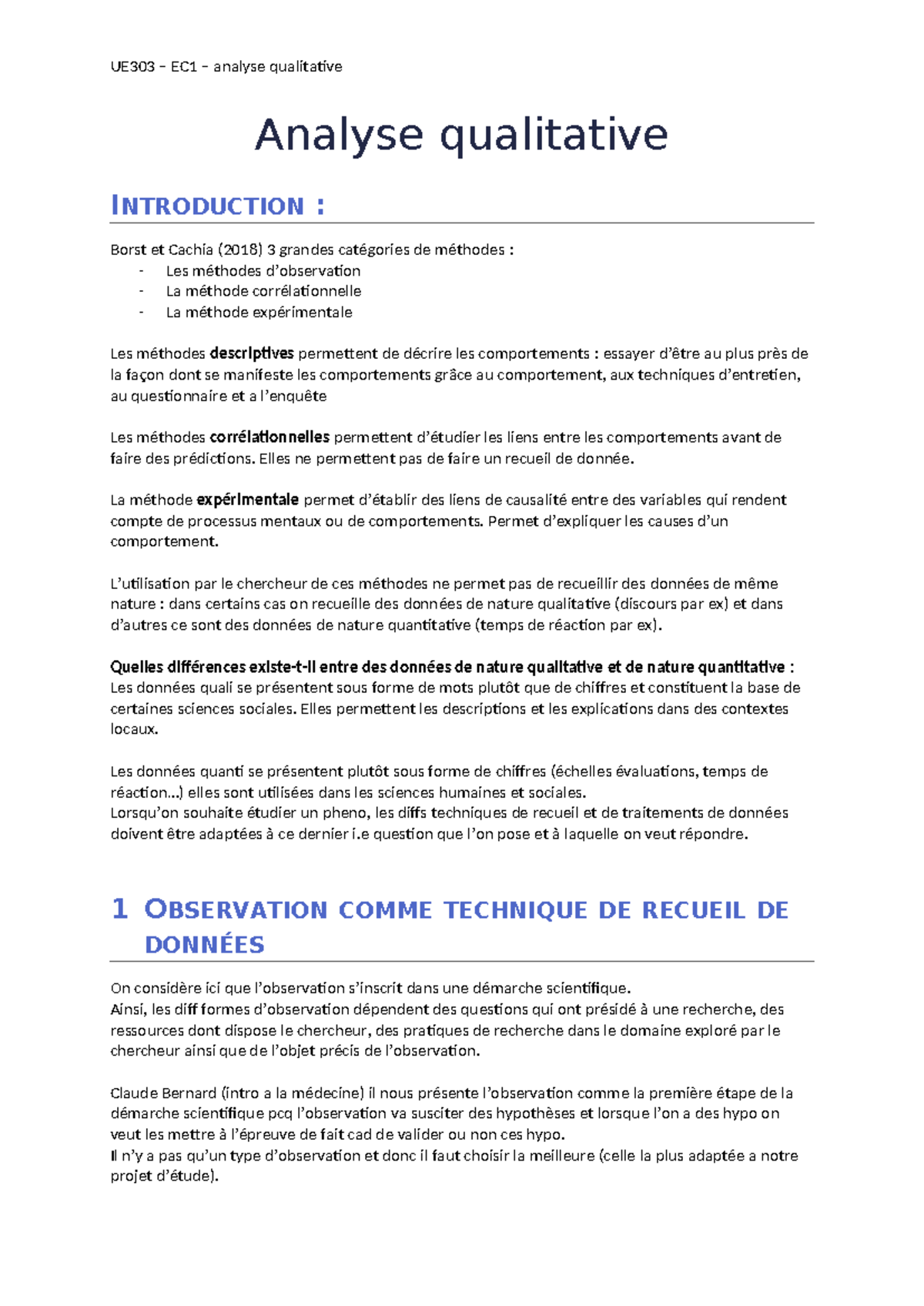 Analyse qualitative - Analyse qualitative INTRODUCTION : Borst et ...