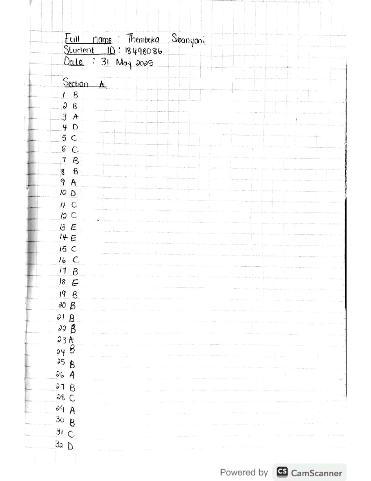 LIN2601 - Final Exam Answer Sheet by Thembeka Sibanyoni - Studocu