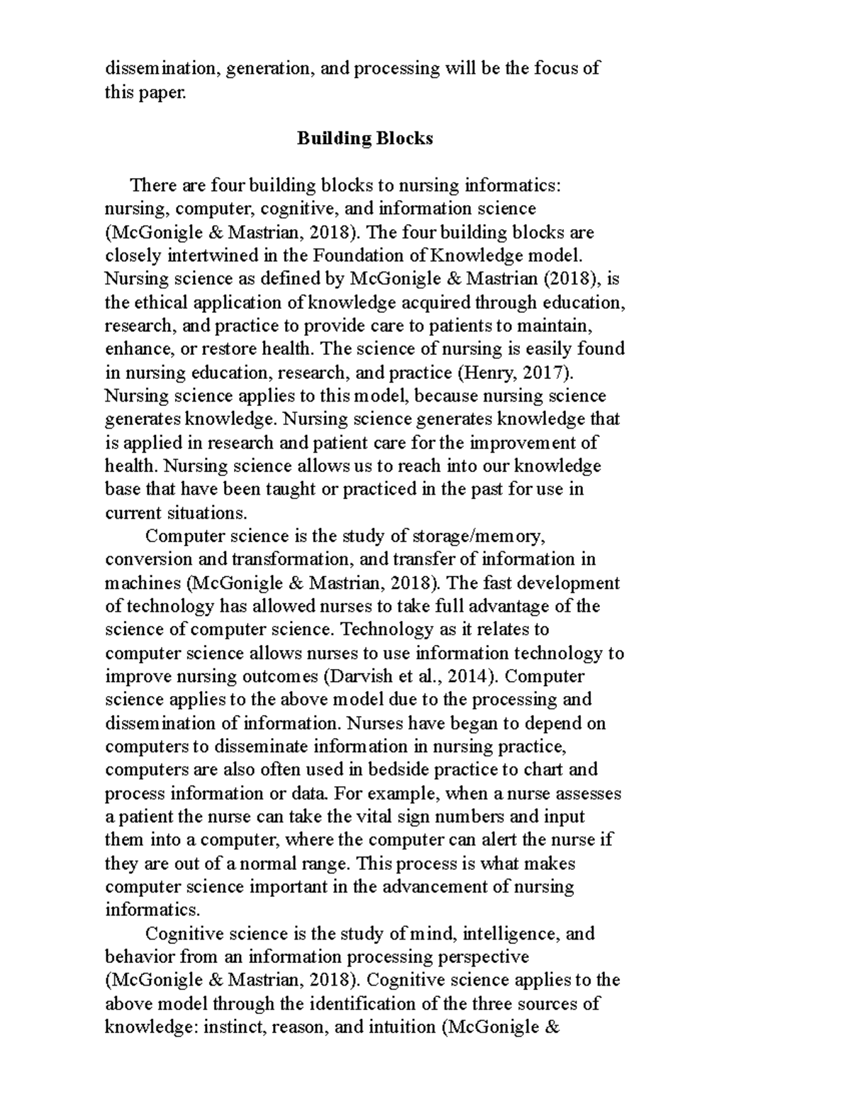 Nursing Informatics: Building Blocks & Knowledge Dissemination (Studco ...