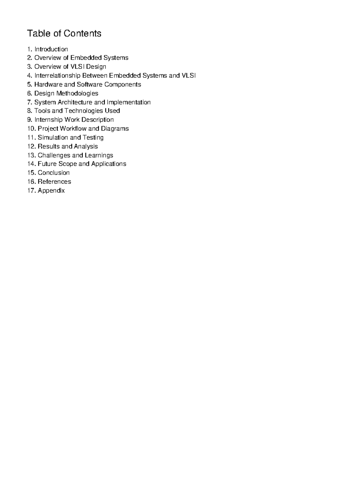 Embedded Systems & VLSI Internship Report (May-June 2025) - Studocu