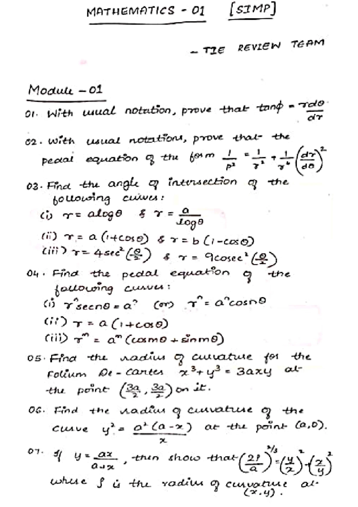MATH 01: Essential Questions for 1st Semester Overview - Studocu