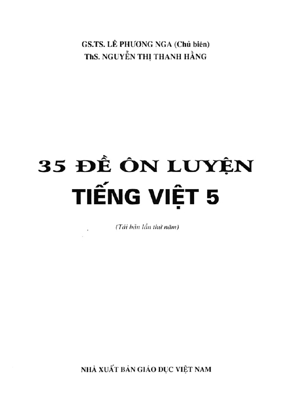 35 Practice Tests for Vietnamese Language in Grade 5 - Studocu